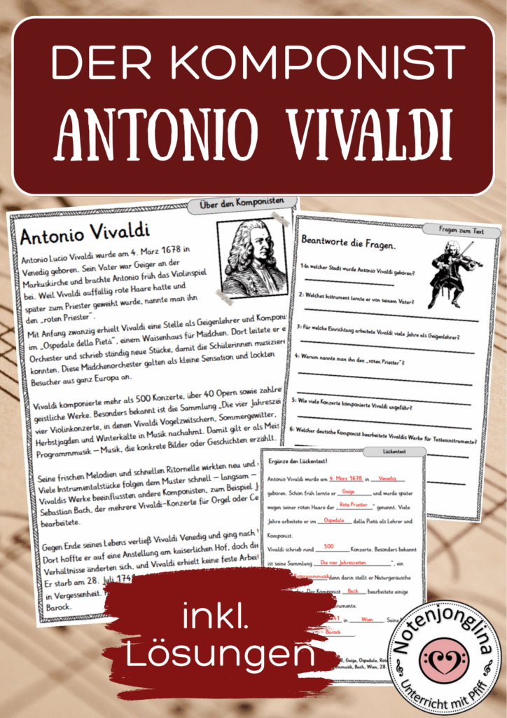 Antonio Vivaldi – Infotext, Aufgaben, Lösungen - Notenjonglina 🎵 ...
